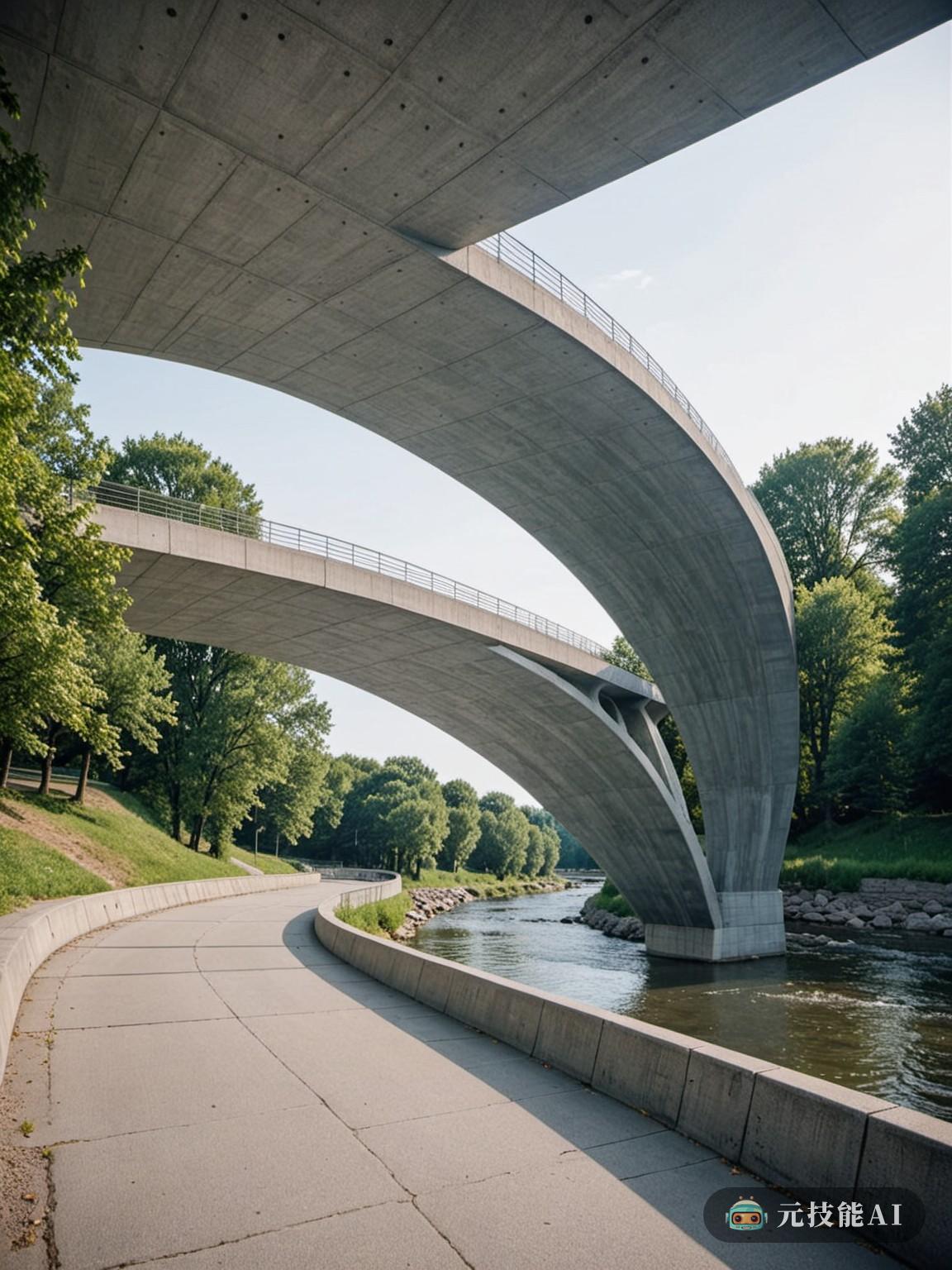 AI元技能 - Eero Saarinen的标志性桥梁设计（本内容由AI生成，用以虚构图片）